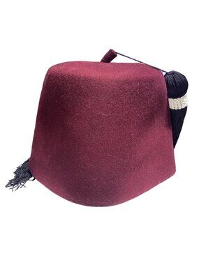 L.A.F.S. Co. | Accessories | Vintage Shriner Fez Hat Burgundy Black ...